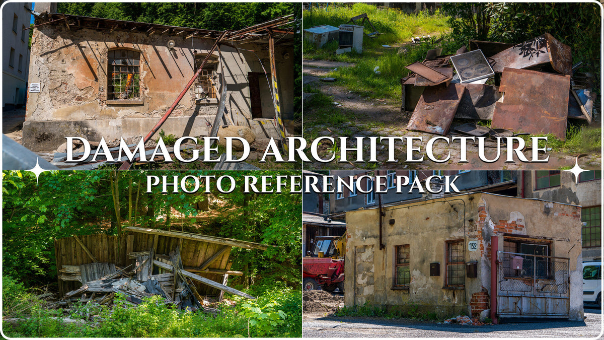 Damaged Architecture Photo Reference Pack For Artists 513 JPEGs – S3ART ...