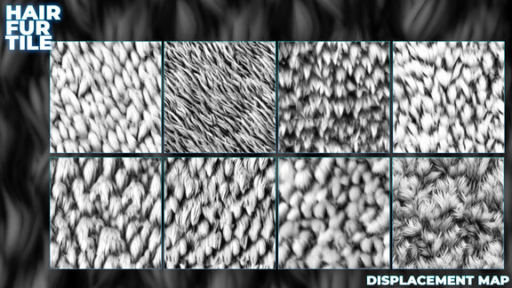 300+ Fur Alphas (Displacement Maps) for ZBrush, Blender, Substance Pai ...