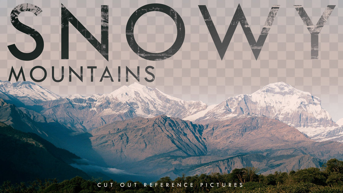120+ Snowy Mountains Cut out Reference Pictures [Perfect For Matte Pai ...