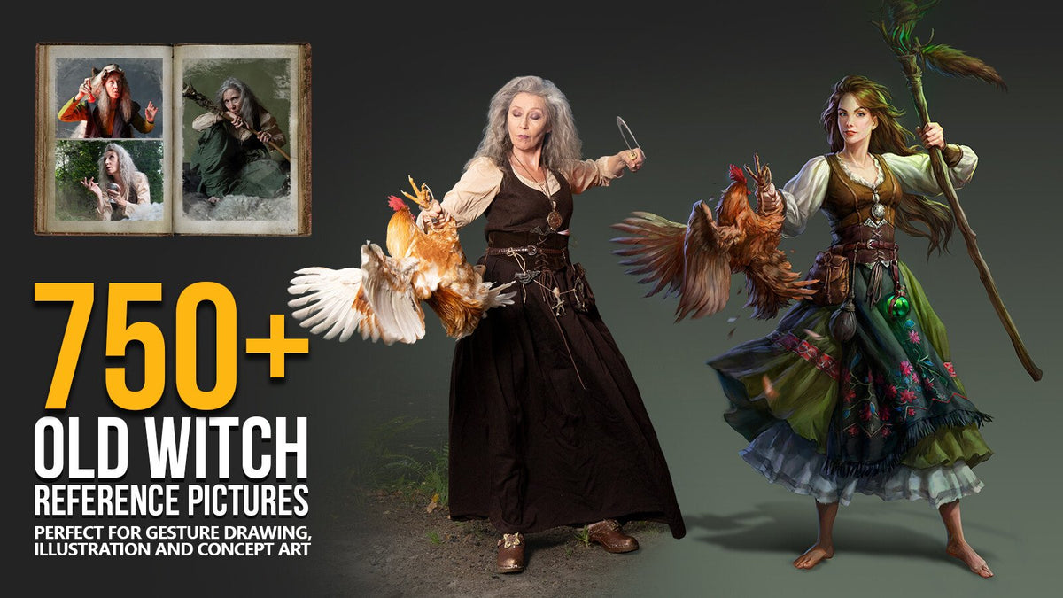 750+ Old Witch Reference Pictures for Artists – S3ART Store