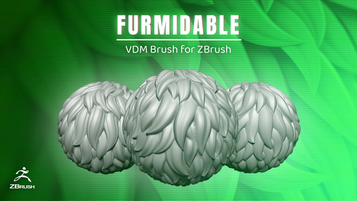 Sculpt Stylized Fur in ZBrush - Furmidable VDM | S3ART Store
