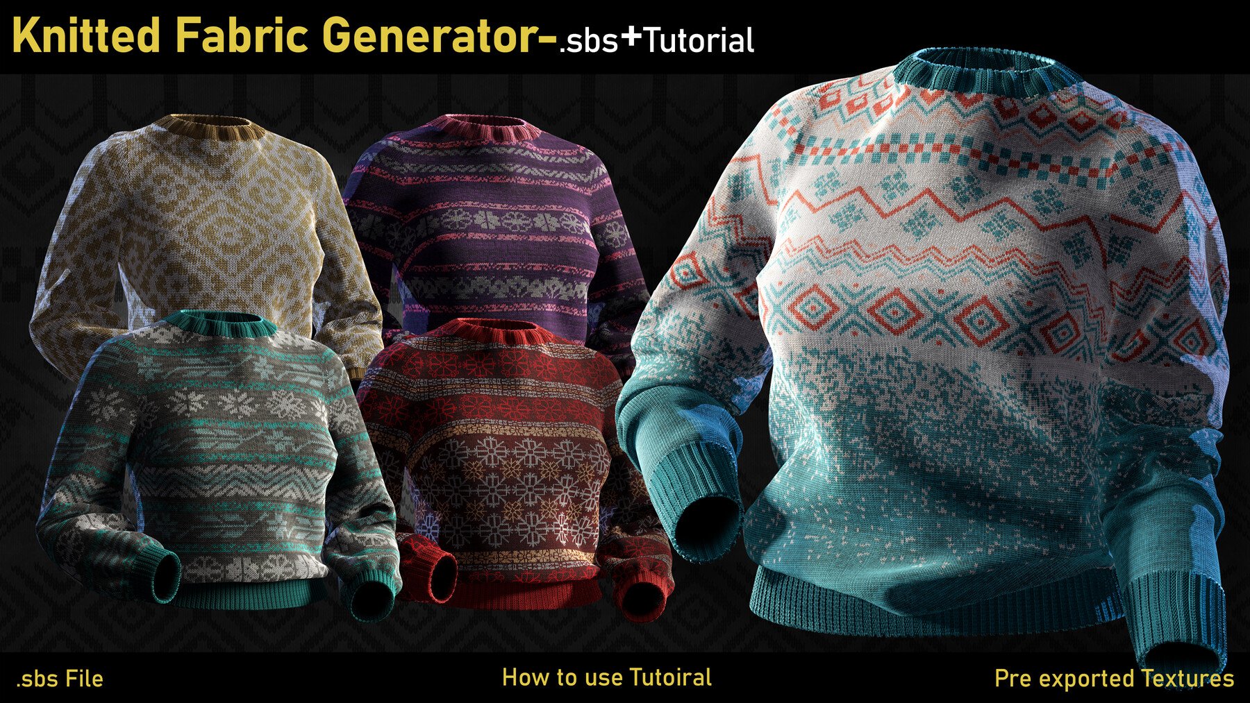 Knitted Fabric Generator + Tutorial | S3ART Store