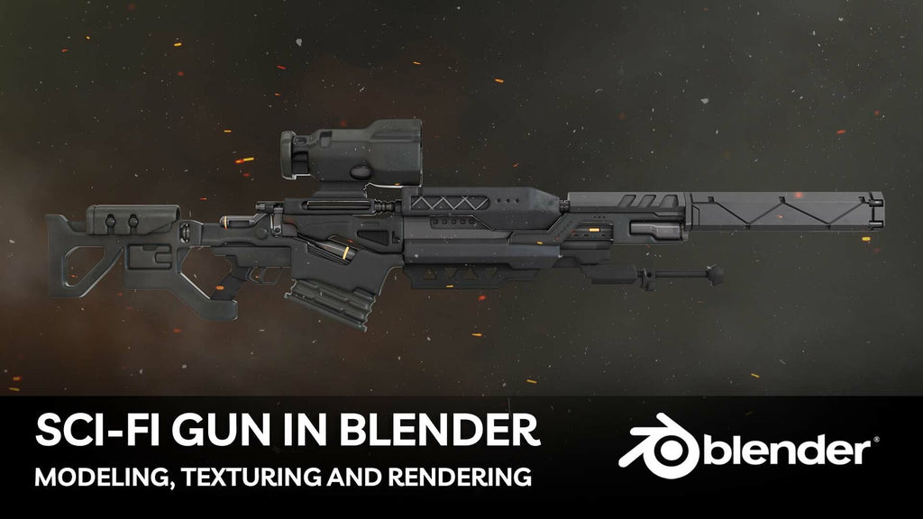 Modeling A Gun In Blender | Modeling | UV & Texturing | Rendering | Tu ...