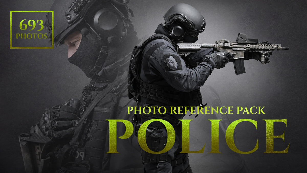 Police Photo Reference Pack For Artists 693 JPEGs | S3ART Store