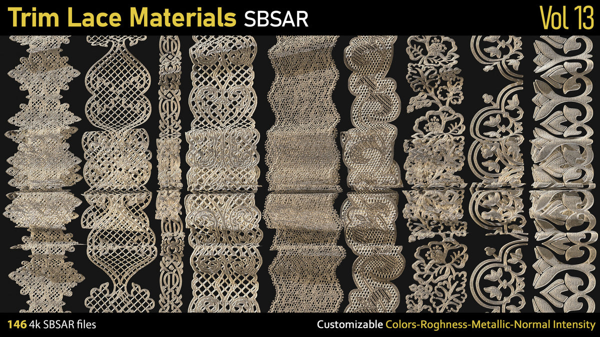Trim Lace Materials-SBSAR-Vol13 – S3ART Store