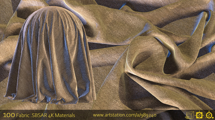 100 Fabric SBSAR Materials for Substance | S3ART Store