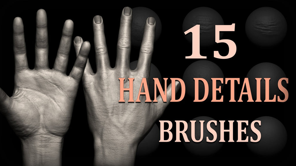 Hand Details Brush + Alphas | S3ART Store
