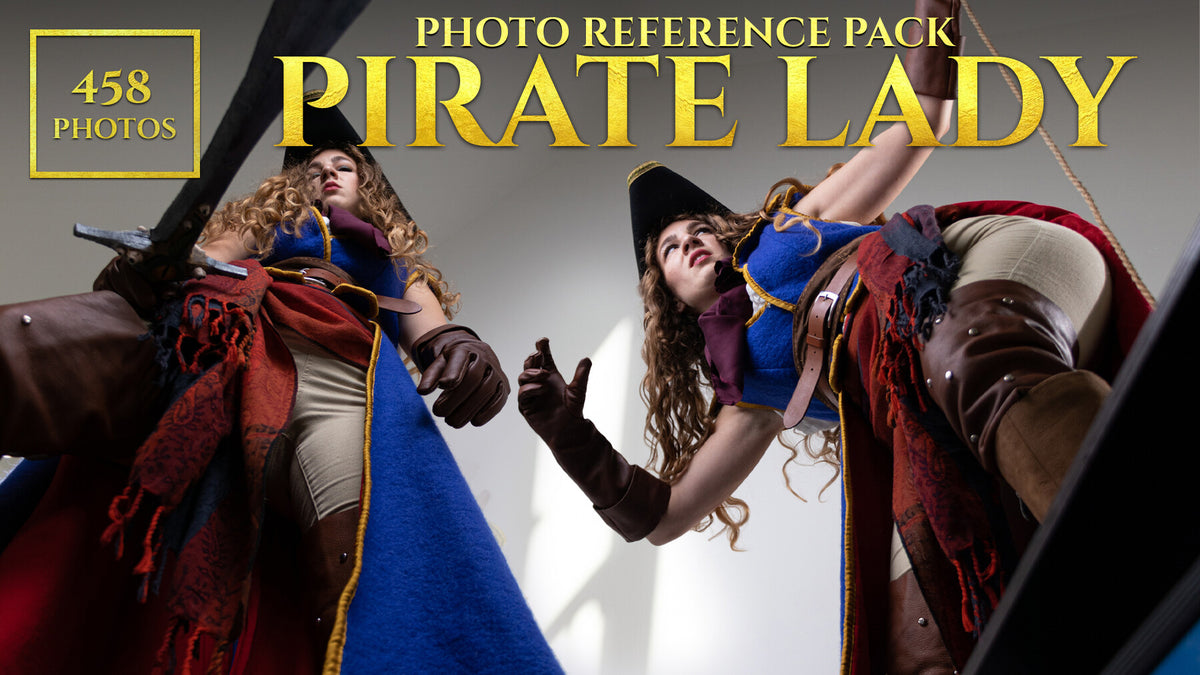 Pirate Lady: Photo Reference Pack For Artists 458 JPEGs | S3ART Store
